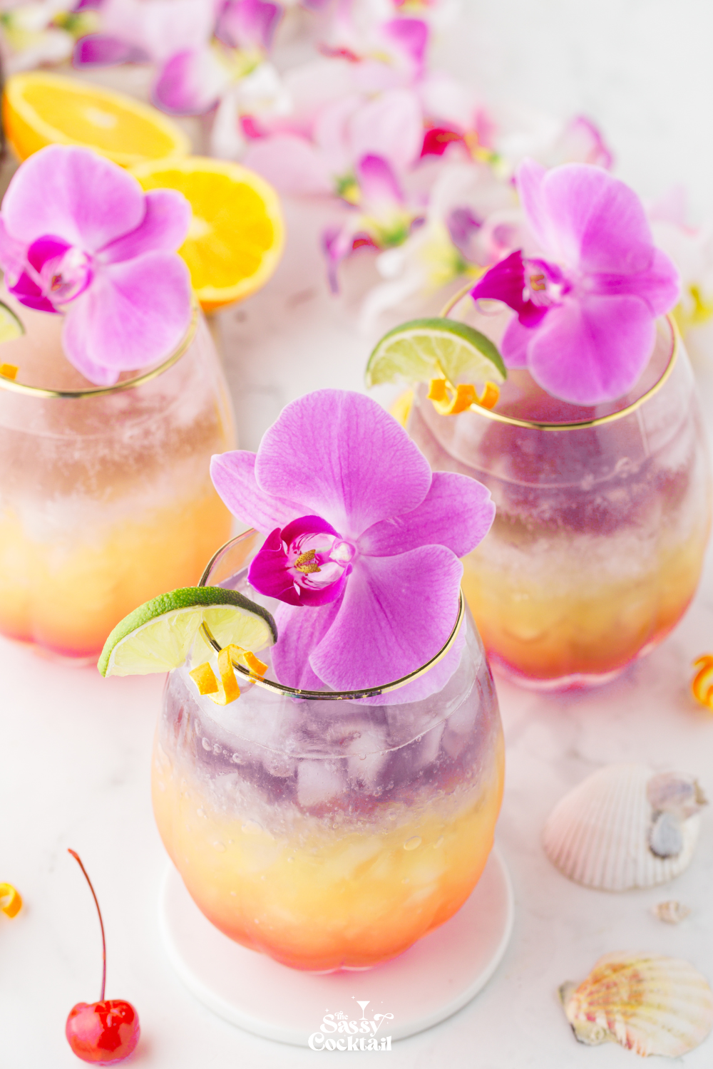 Aloha Rum Punch - The Sassy Cocktail