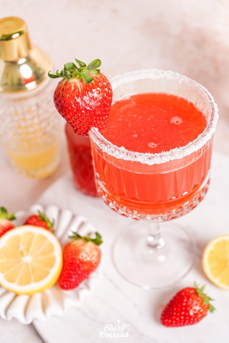 Strawberry Lemon Drop Martini - The Sassy Cocktail